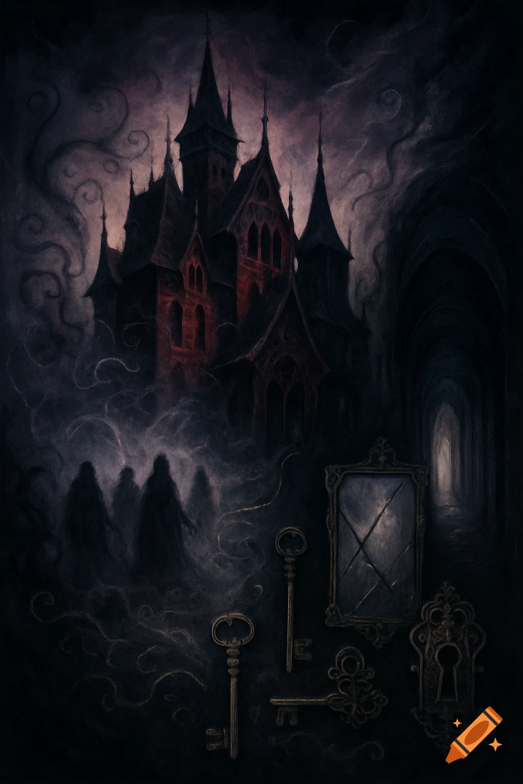 Dark+art created on Craiyon