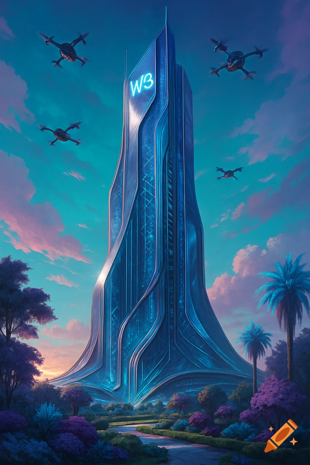 Sci-fi images created on Craiyon