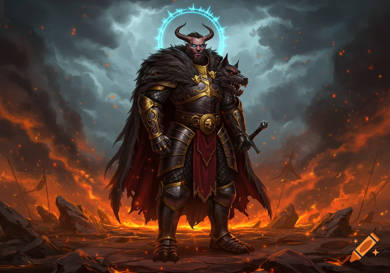 A dark armored fantasy character with glowing green magic stands on a ...