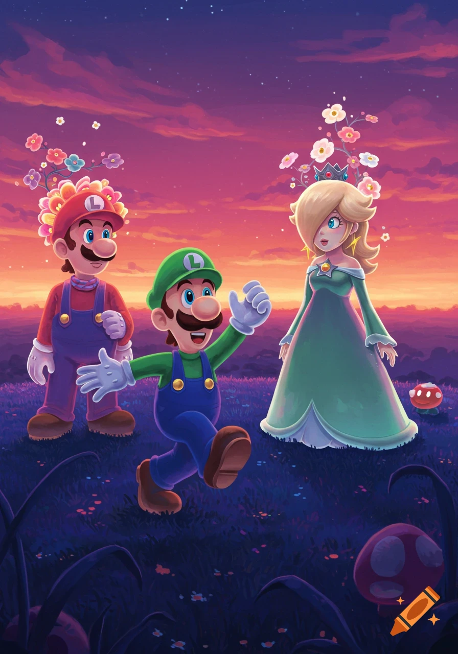 Princess Rosalina, Peach, and Daisy in swimsuits, shivering and scared ...