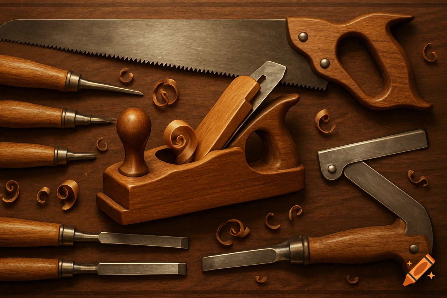 A detailed chrome classic safety razor stands on a wooden counter with ...