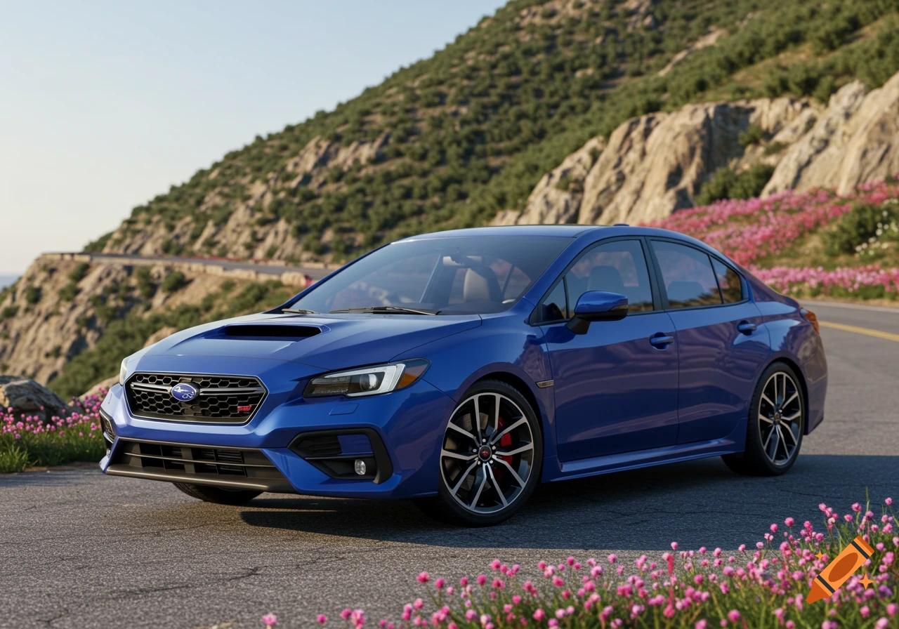 Subaru+background created on Craiyon