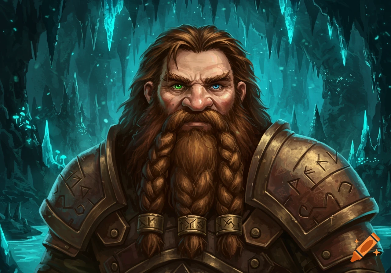Black-haired dwarf male, large beard, fantasy art, character concept ...