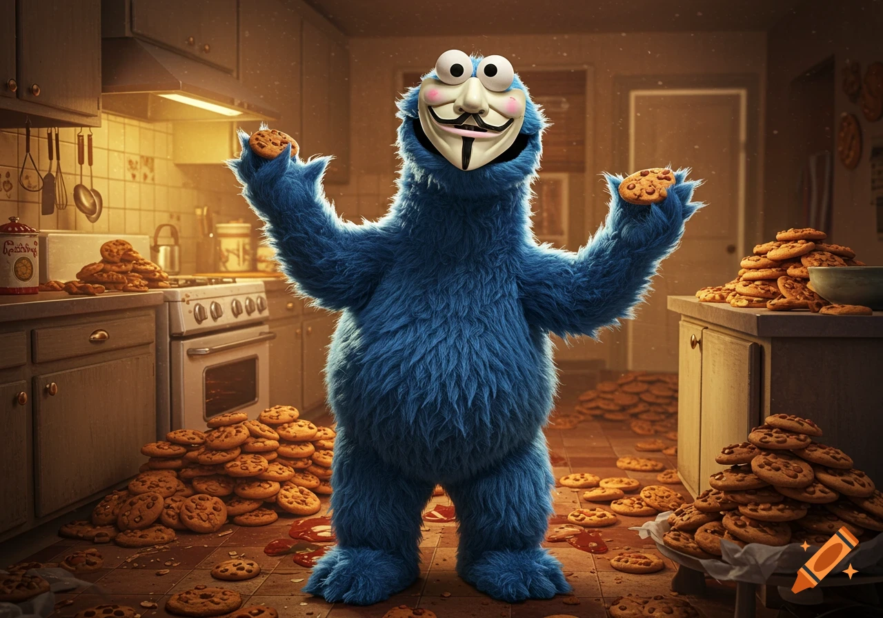 An anthropomorphic slice of toast with wide eyes and a smile holds a ...