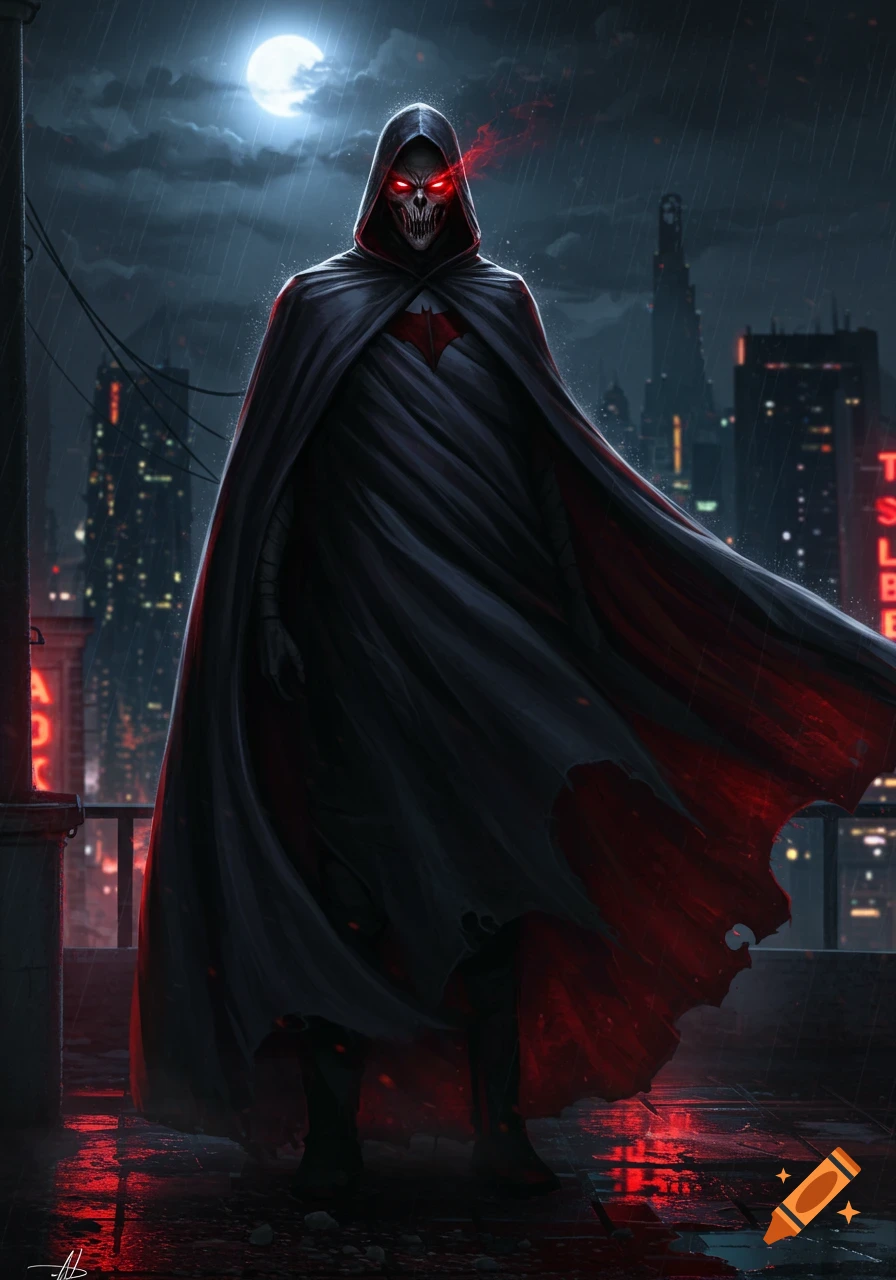 Black+and+red+batman created on Craiyon