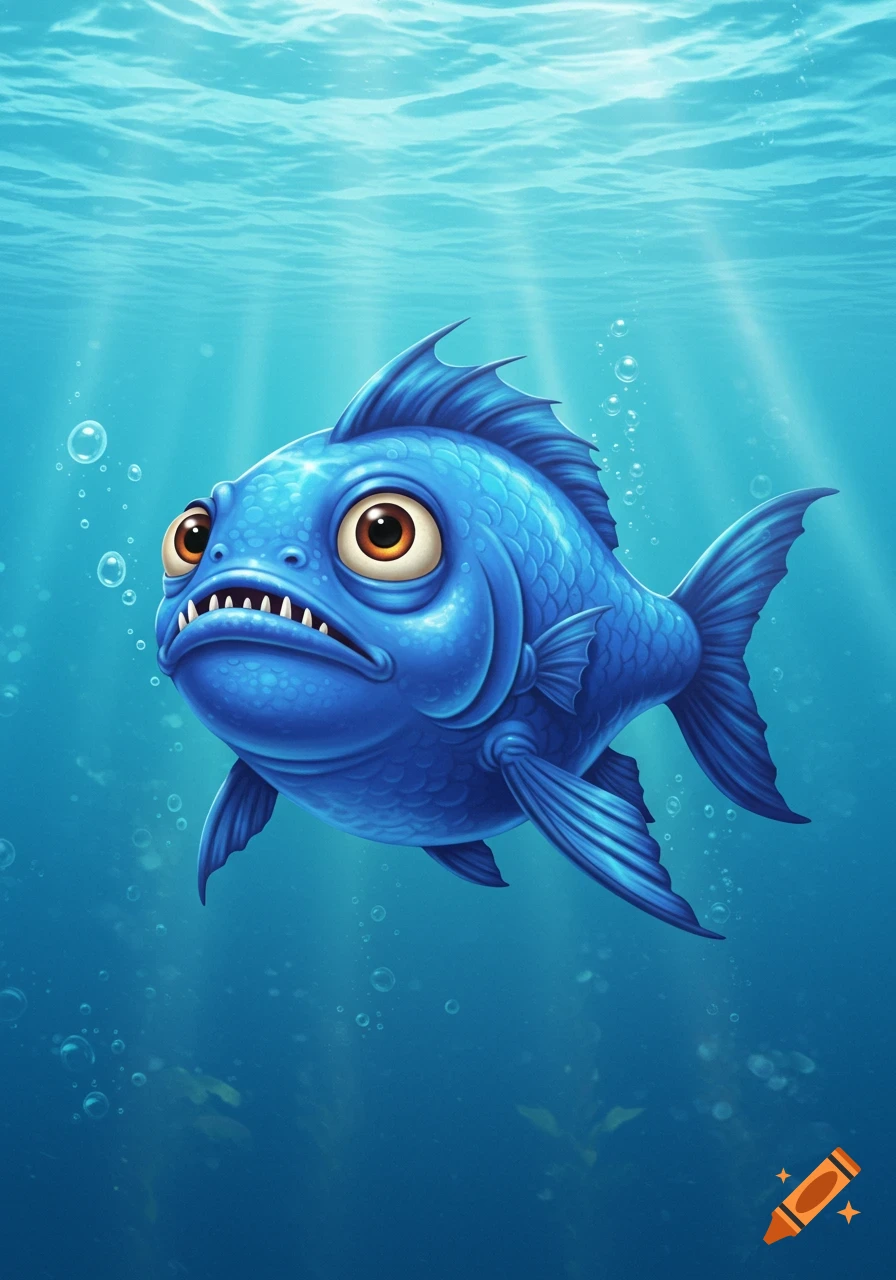 Cartoon of a young girl, similar to Moana, riding a friendly pufferfish ...