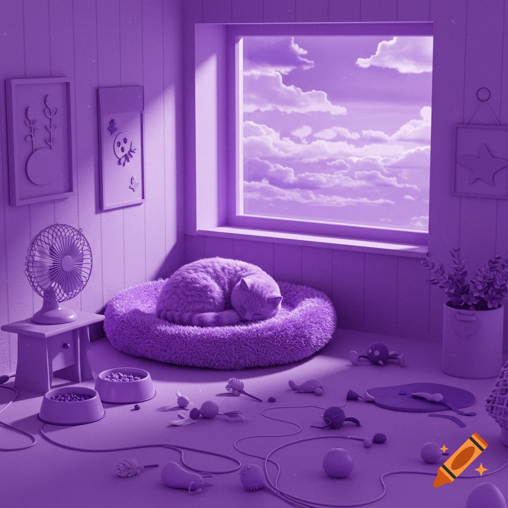 Kuromi+bedroom created on Craiyon