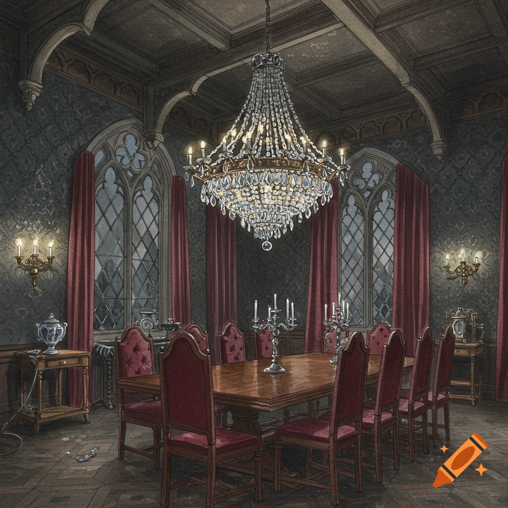 Medieval castle room with a grand staircase on Craiyon