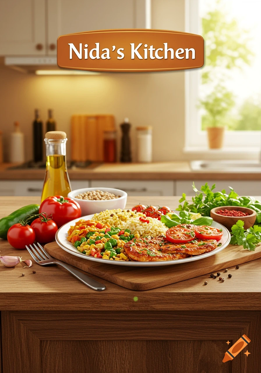 A steaming hot Döner Bites meal in a dark red takeout container with ...