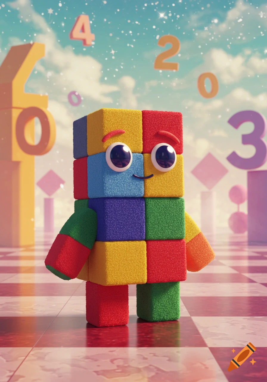 A colorful stack of Lego bricks stands next to a yellow Lego foot ...