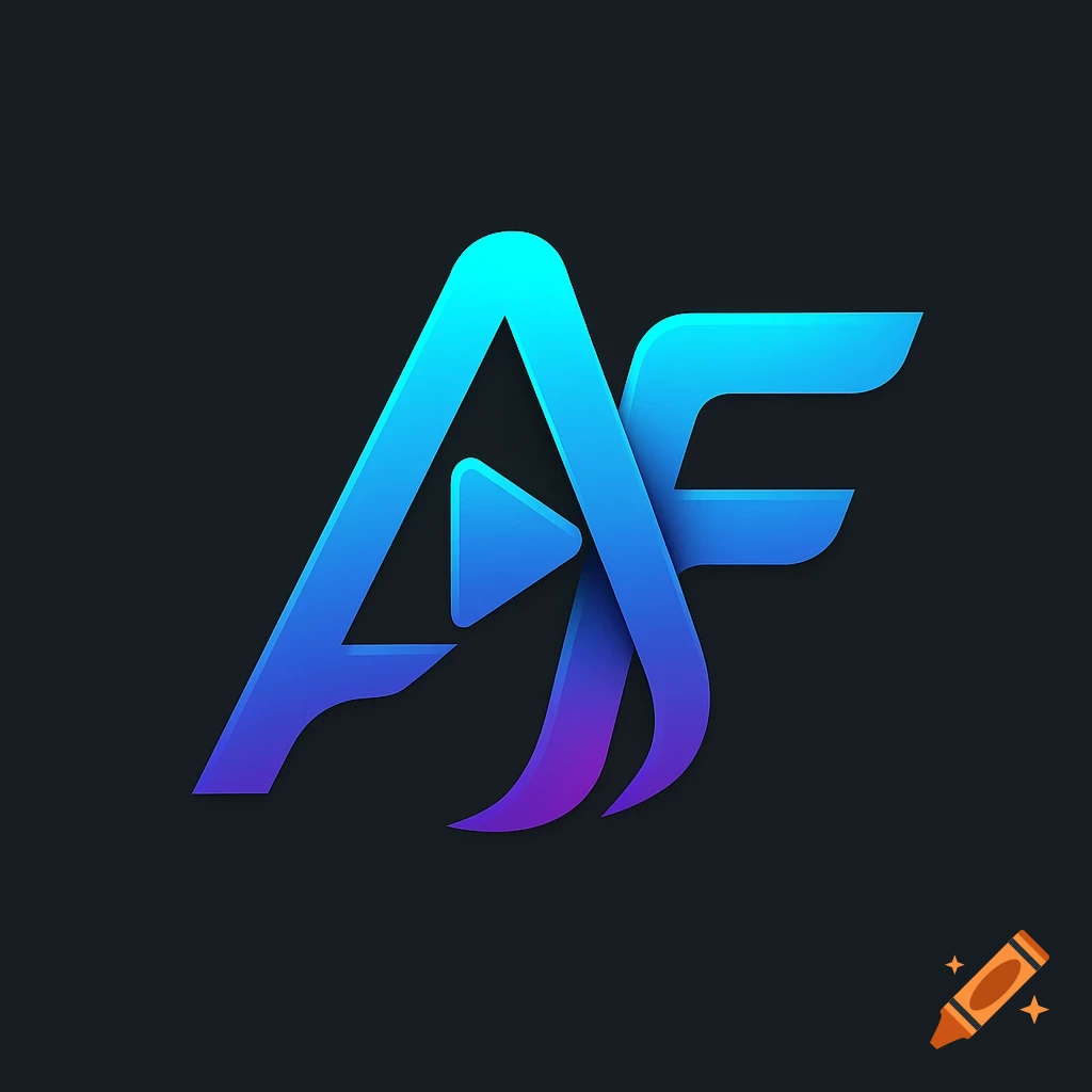 A modern, stylized logo featuring the letters 'AF' in blue and purple ...