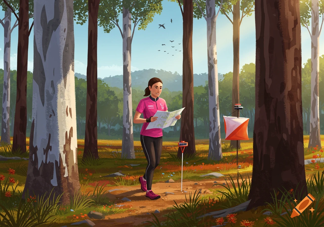 Cartoon-style illustration of a smiling woman in a pink uniform ...