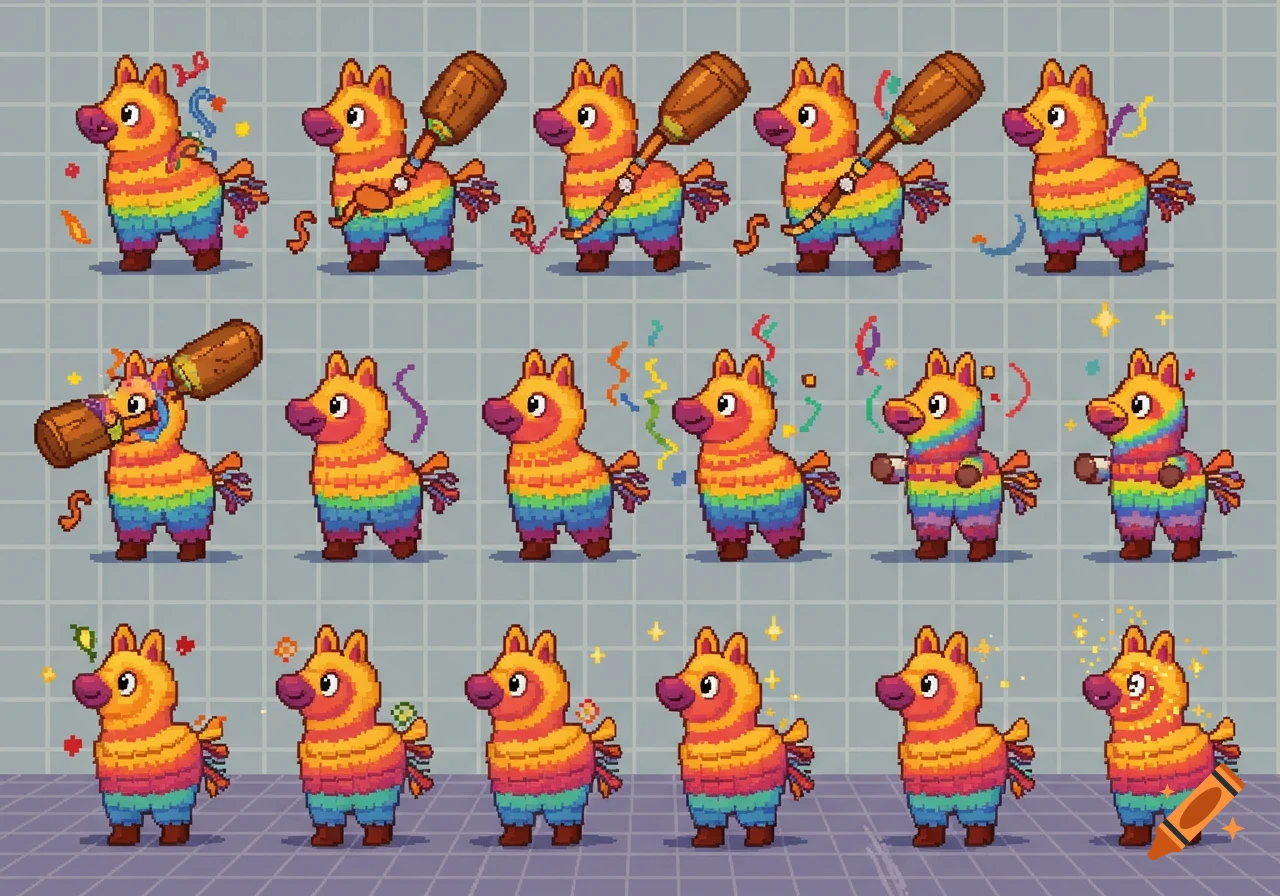 Spritesheet created on Craiyon