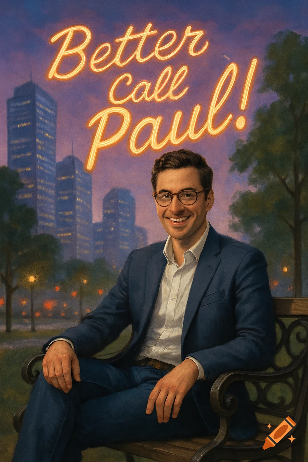 Portrait of Zohran Mamdani smiling, rendered on a fictional three ...