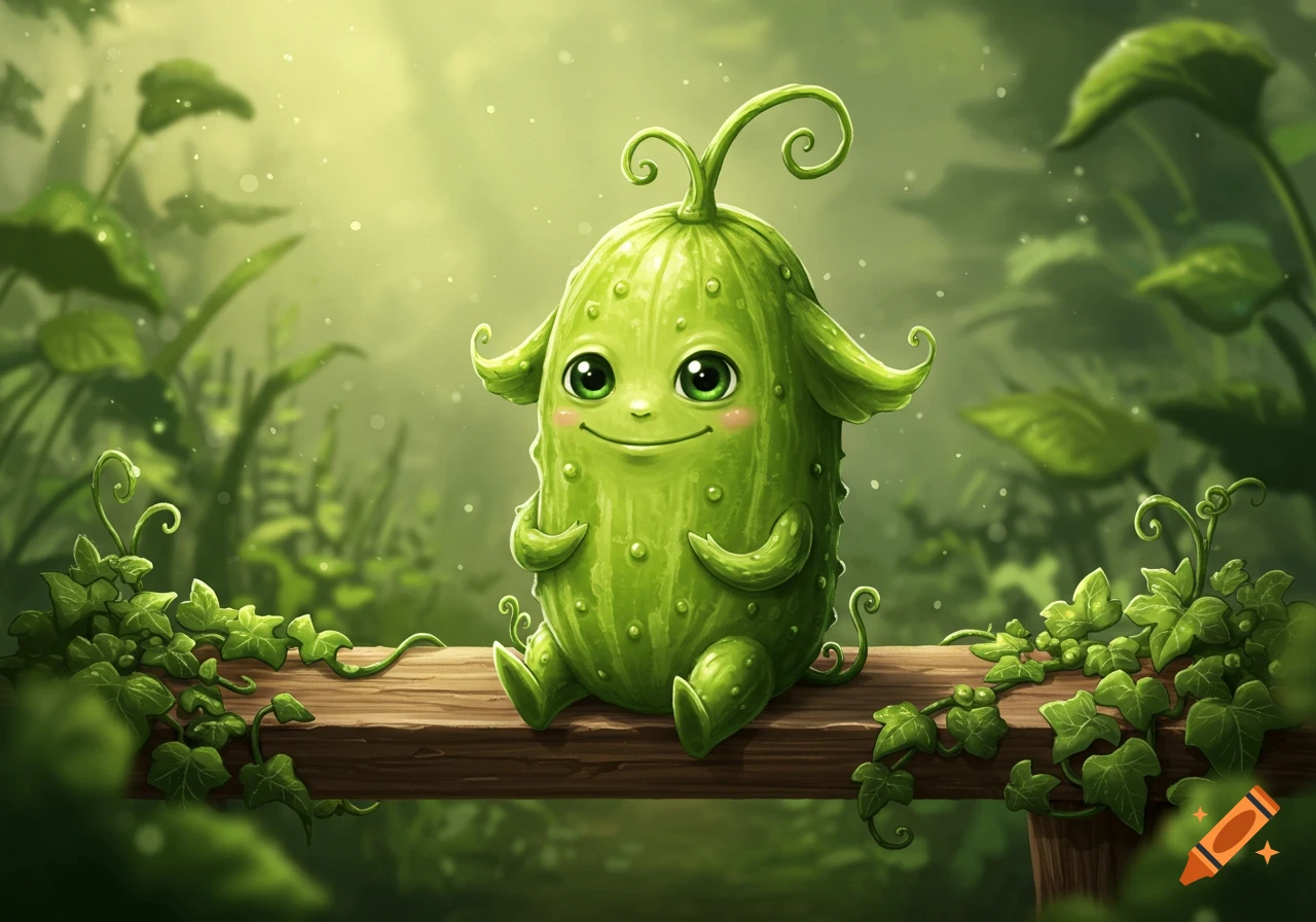 A cartoon girl with red braids happily greets a smiling anthropomorphic ...