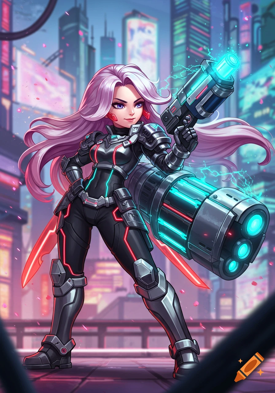 Anime illustration of Mettaton, a black and pink robot, posing ...