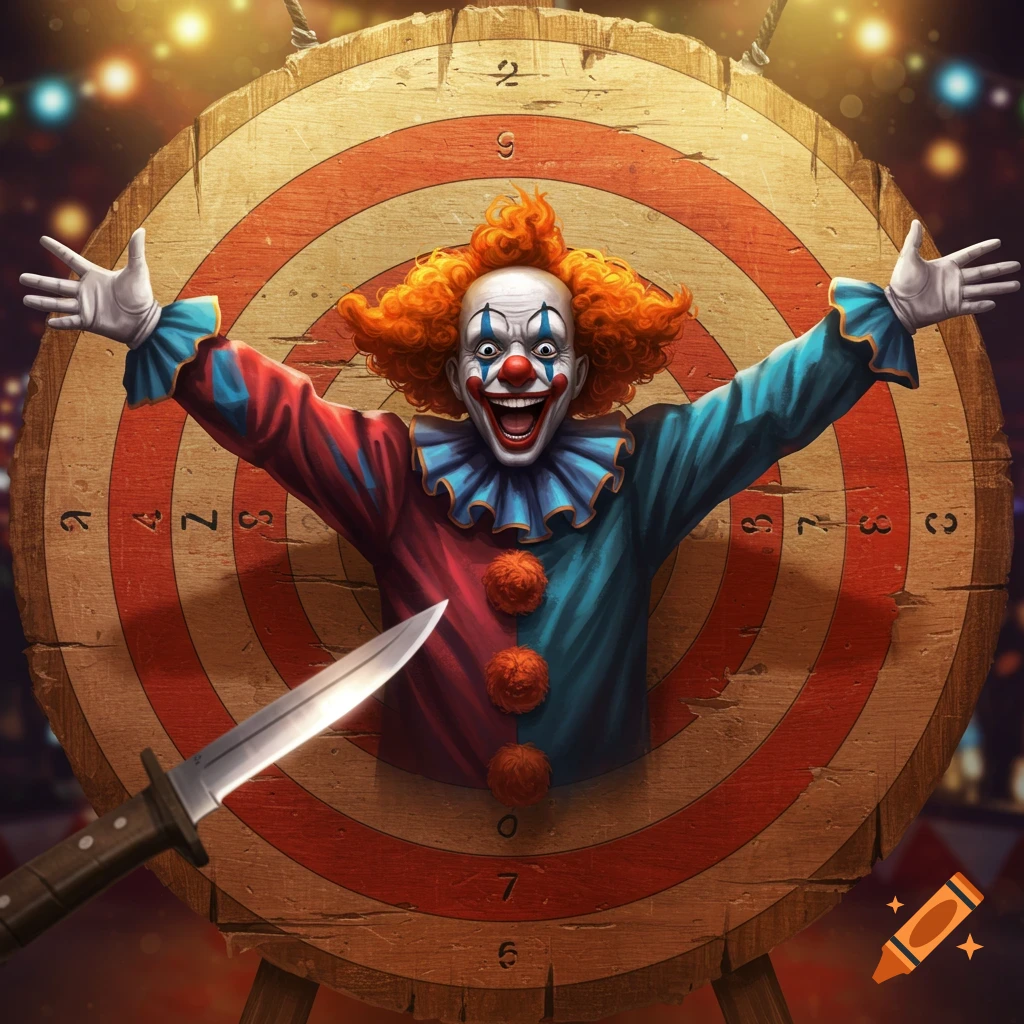 The+clown+behind+you+cartoon created on Craiyon