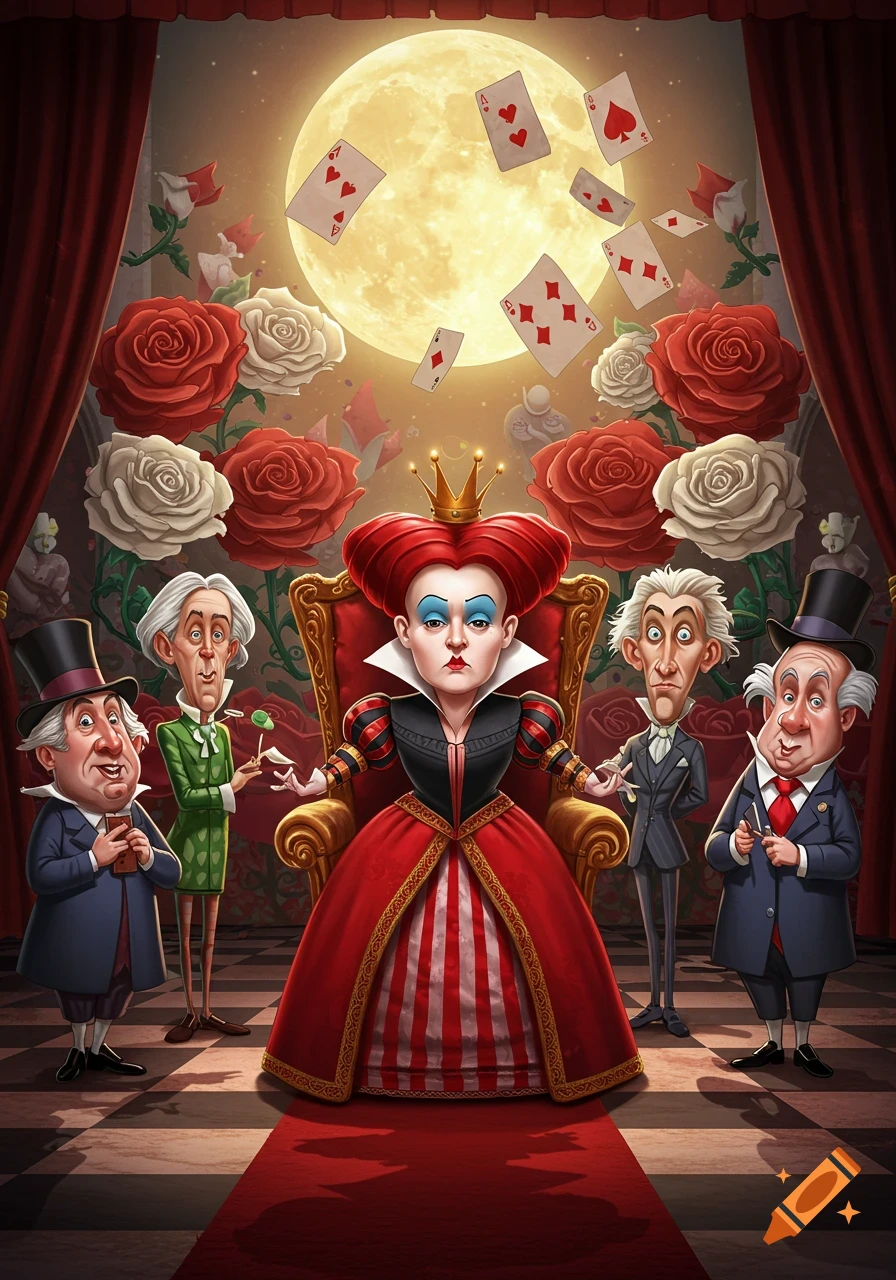 Three red-haired women of different generations, dressed as circus ...