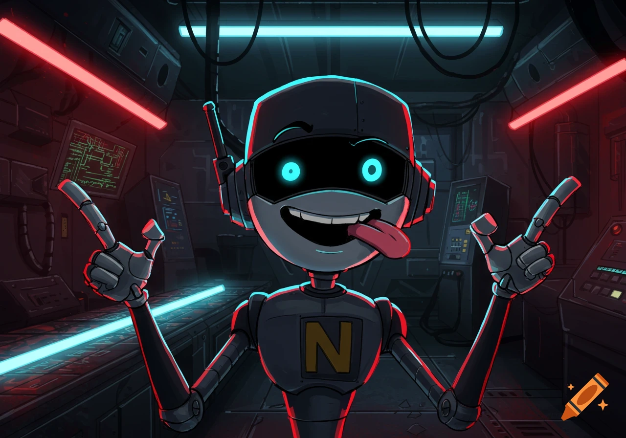 An anime-style character with glowing blue lines and two glowing masks ...