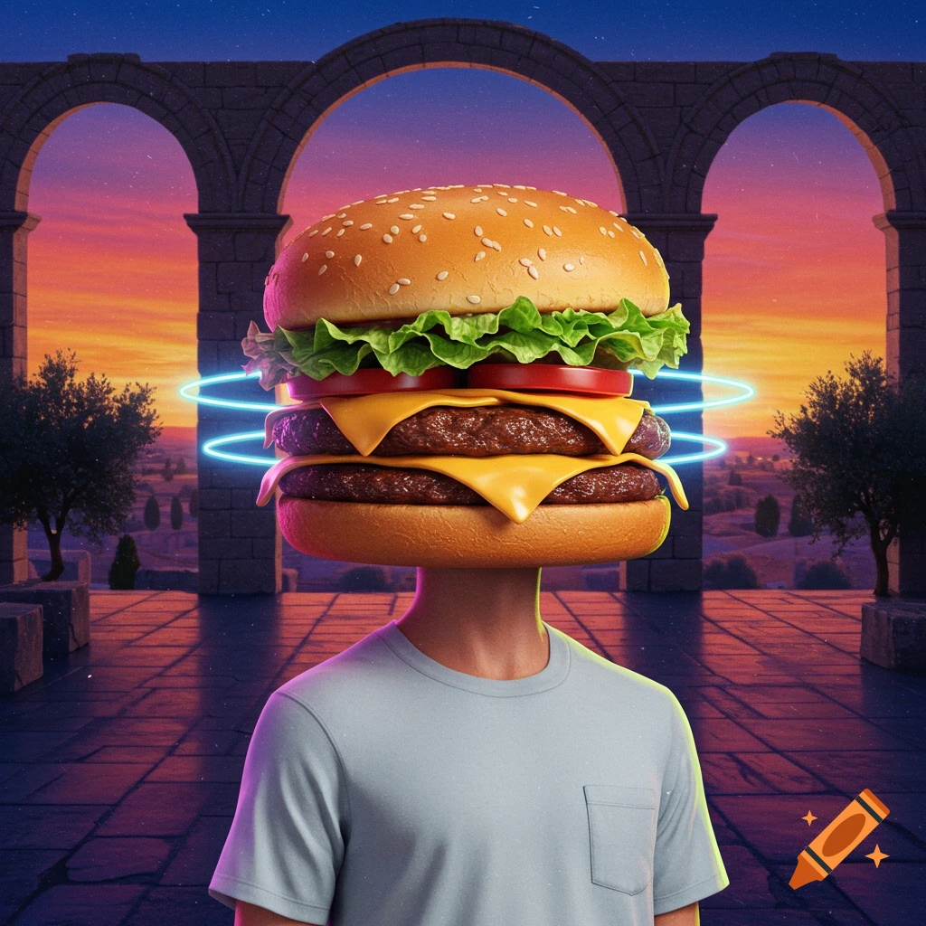 Ultra-realistic 3D render of a man in a blue suit with a double ...