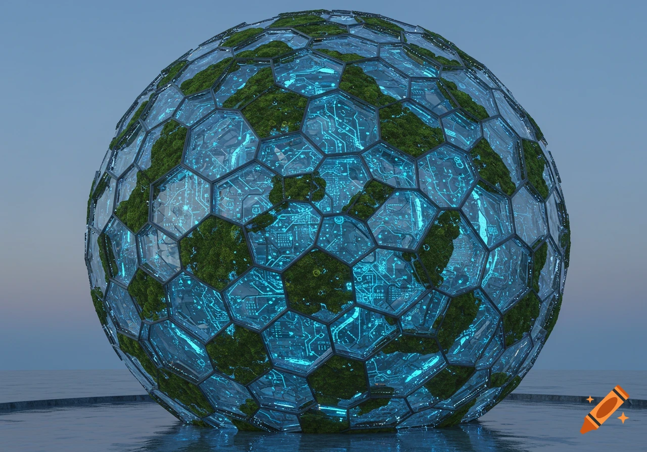Tessellated Hexagonal Sphere created on Craiyon