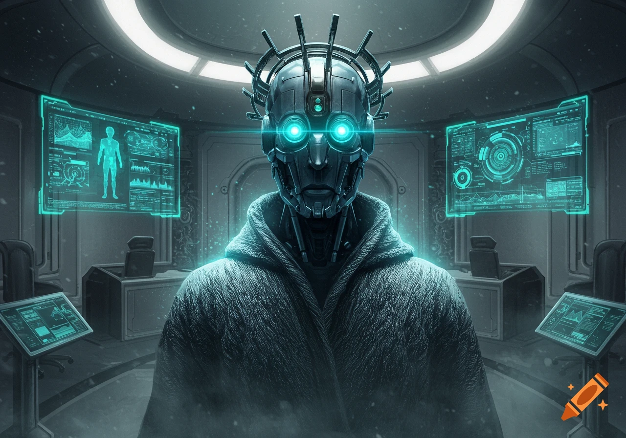 A dark fantasy steampunk floating sphere with a glowing red ruby ...