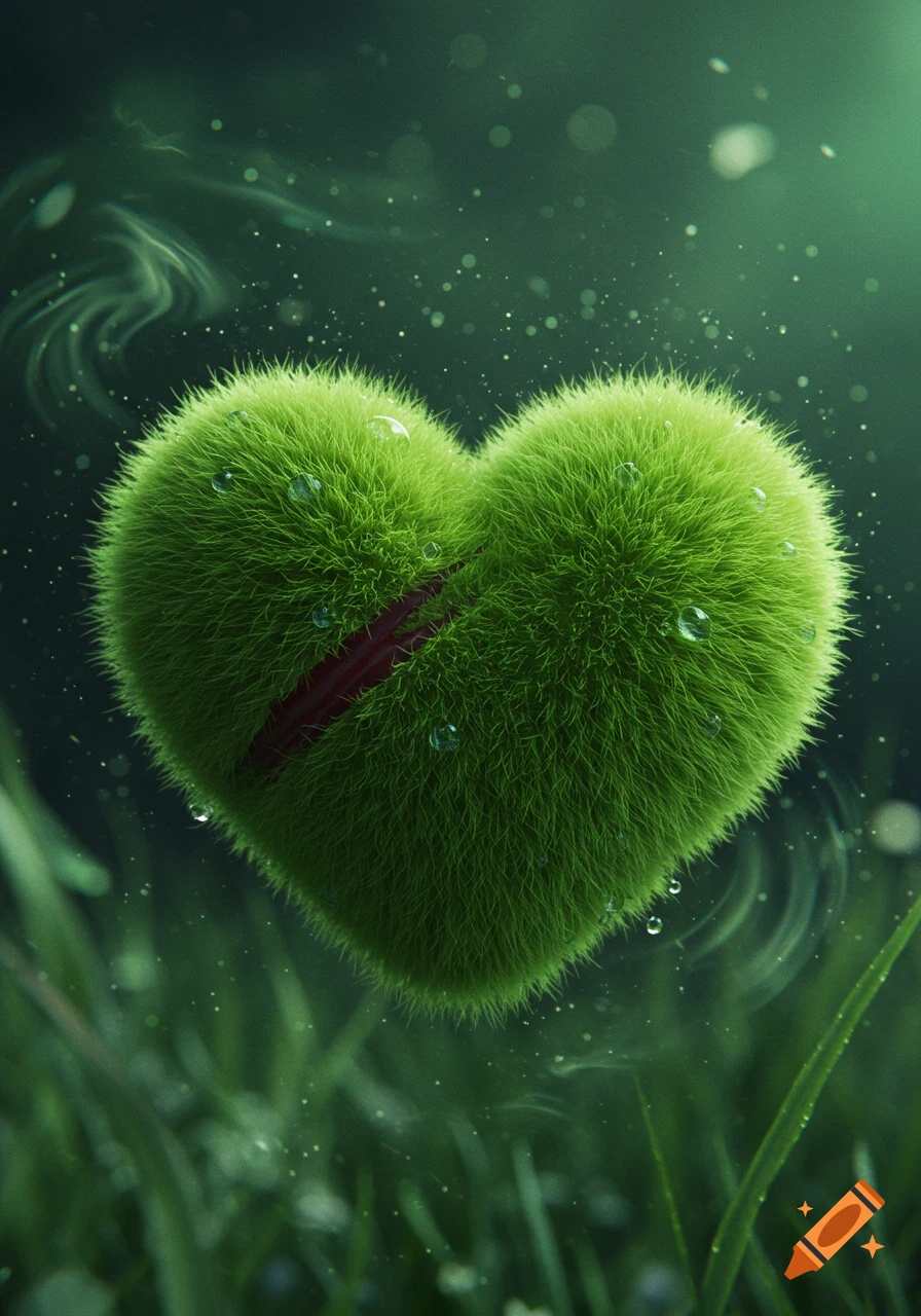 Photorealistic four-leaf clover with water droplets and 'l'un pour l ...