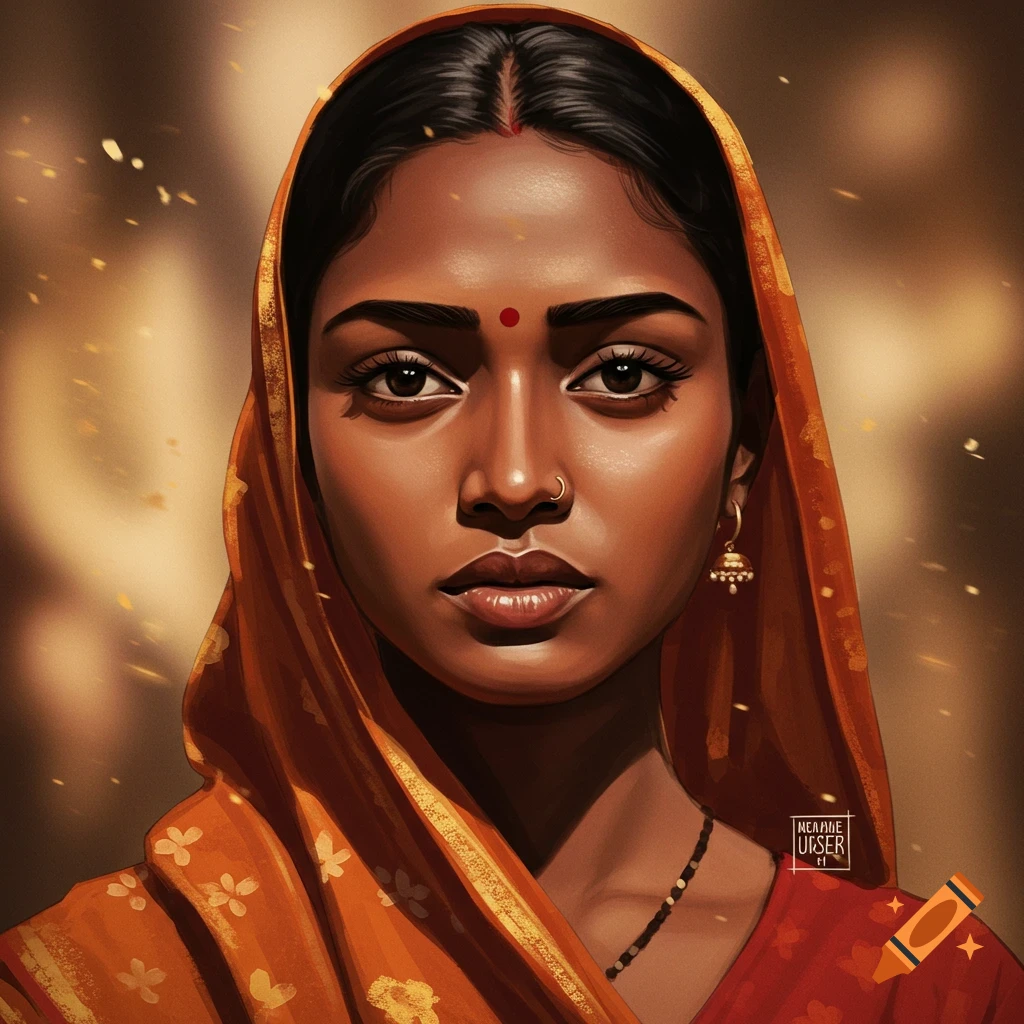 Picture of Onake Obavva in front of the Chitradurga fort on Craiyon