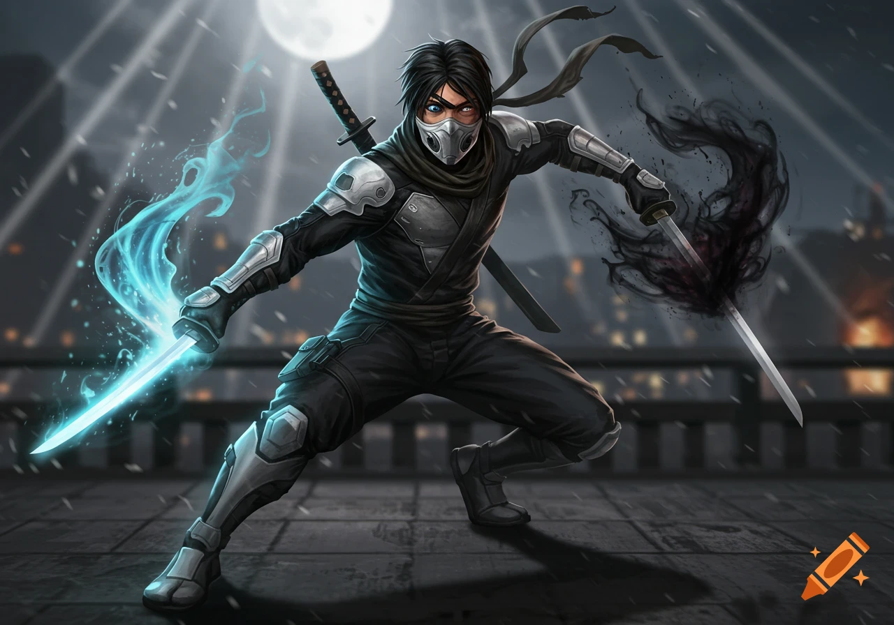 A powerful female monk in a martial arts pose strikes down a dwarf in a ...