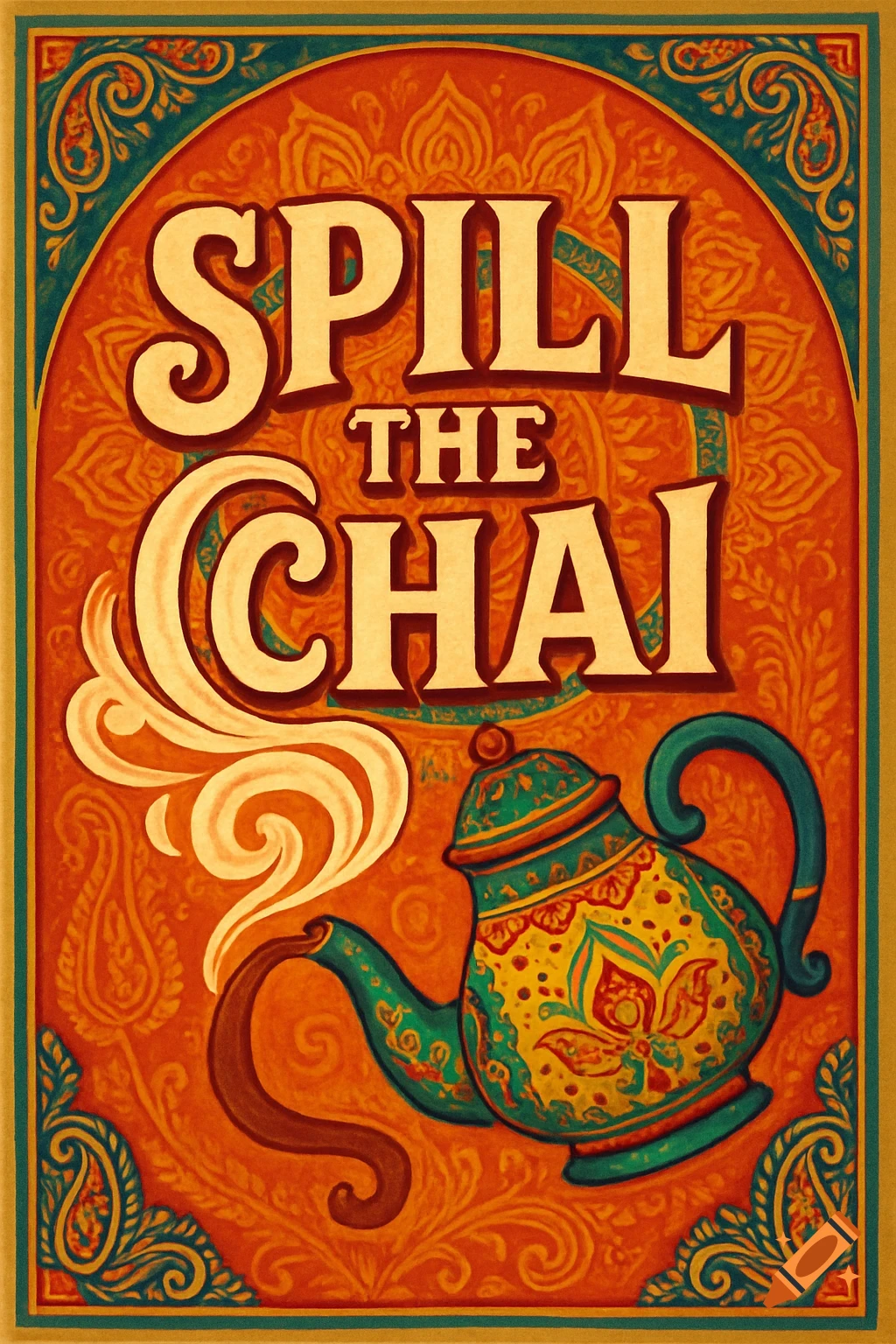 Vintage reggae-style poster of a spiritual figure, sound system, and ...