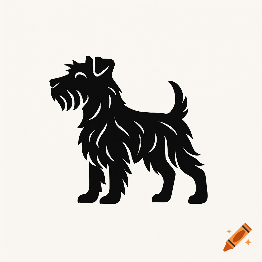 A minimalist black and white line art logo depicting the head of a ...