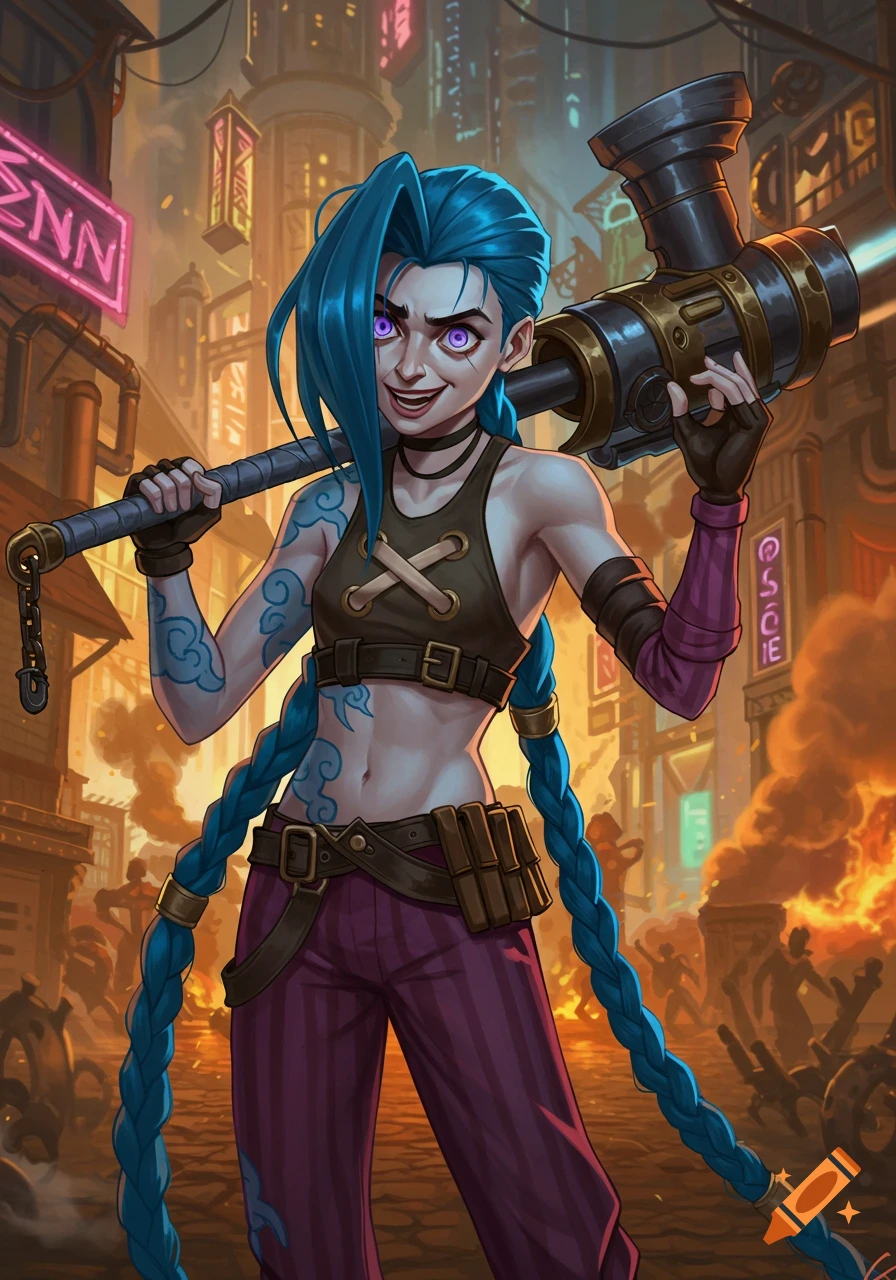 Jinx+firecracker created on Craiyon