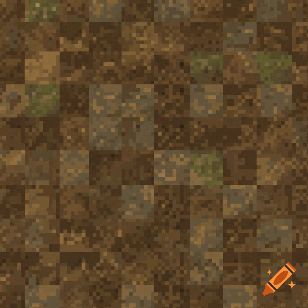 Pixel art texture of dirt soil with small pebbles on Craiyon