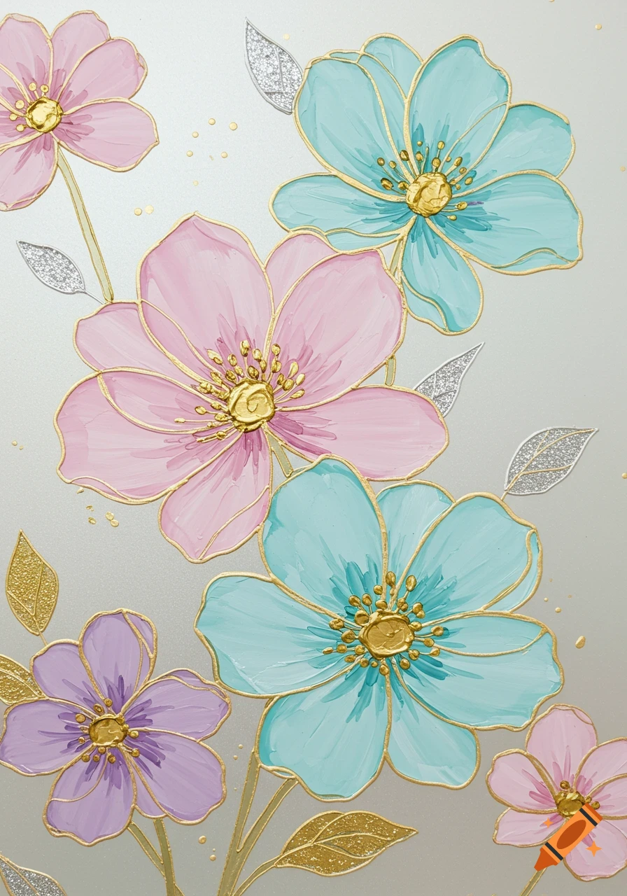 Cute rustic phone wallpaper with white outline flowers, snowflakes, and ...