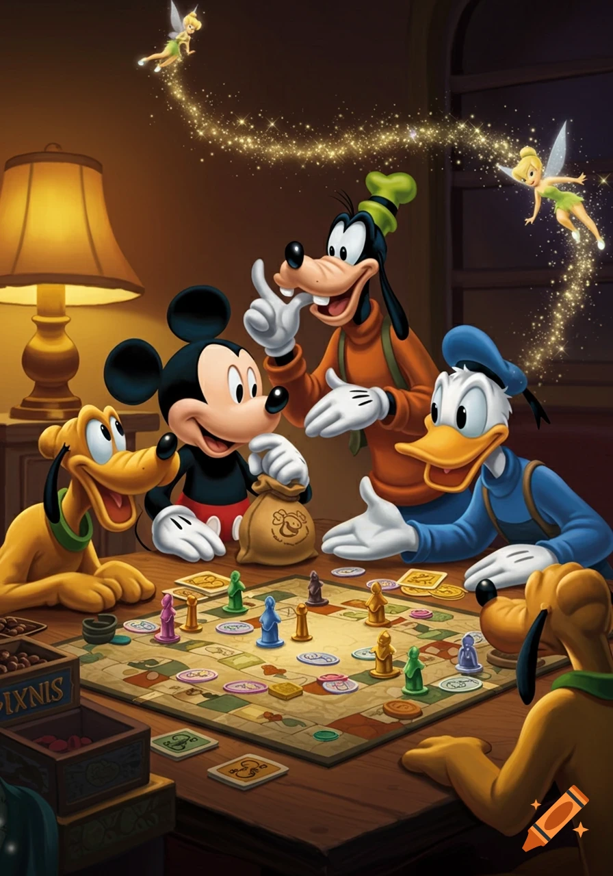 Cartoon Minnie Mouse in a leopard print dress and bow, holding makeup ...