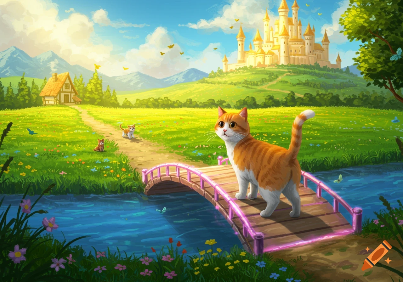 Watercolor illustration of many cartoon kittens and ducks eating sushi ...