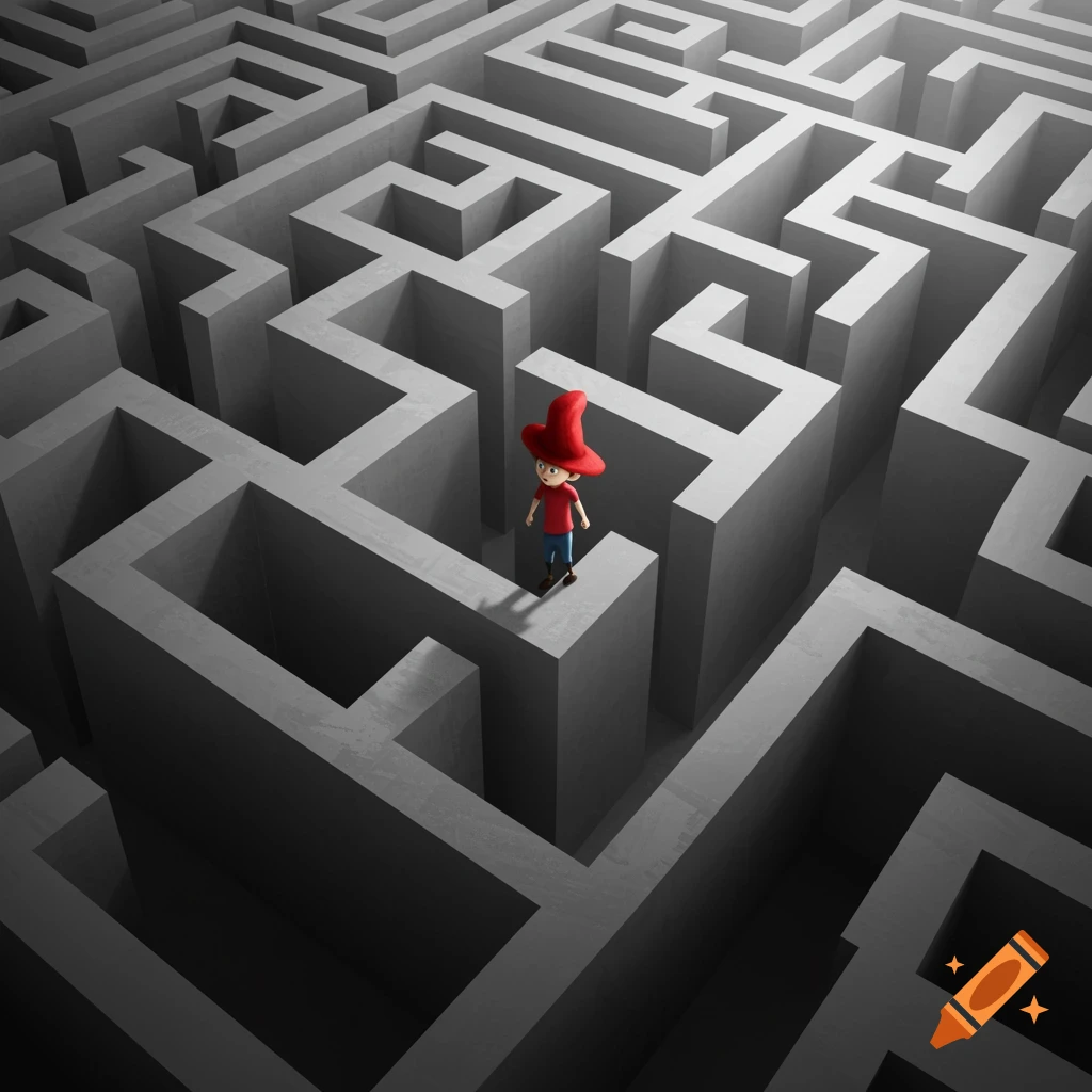 Triumphant man on top of a mountain on Craiyon