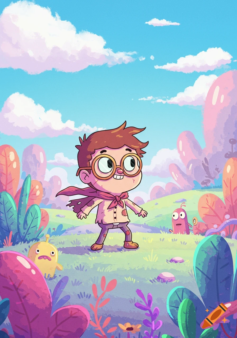 A two-panel goofy cartoon comic shows a wolf-like character running ...