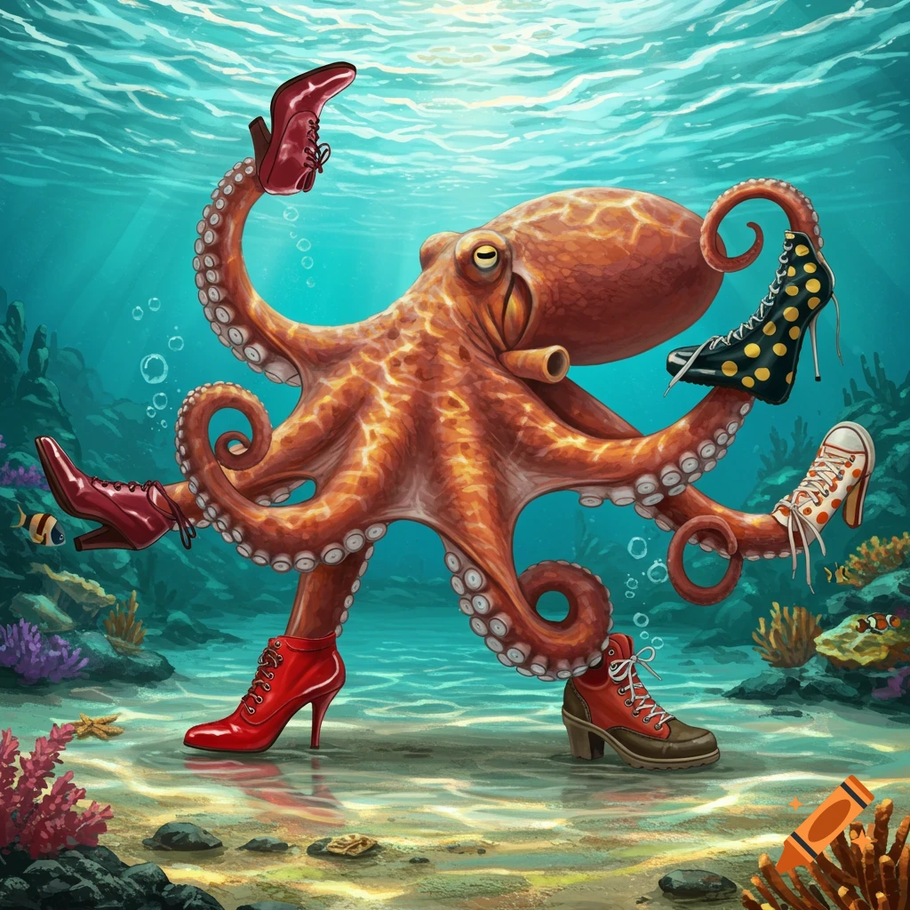 Sea+creature+wall+art created on Craiyon