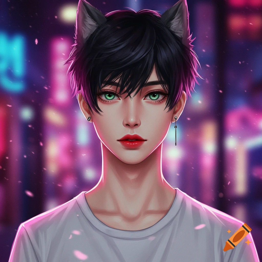 Anime portrait of a magician boy with a hare on Craiyon