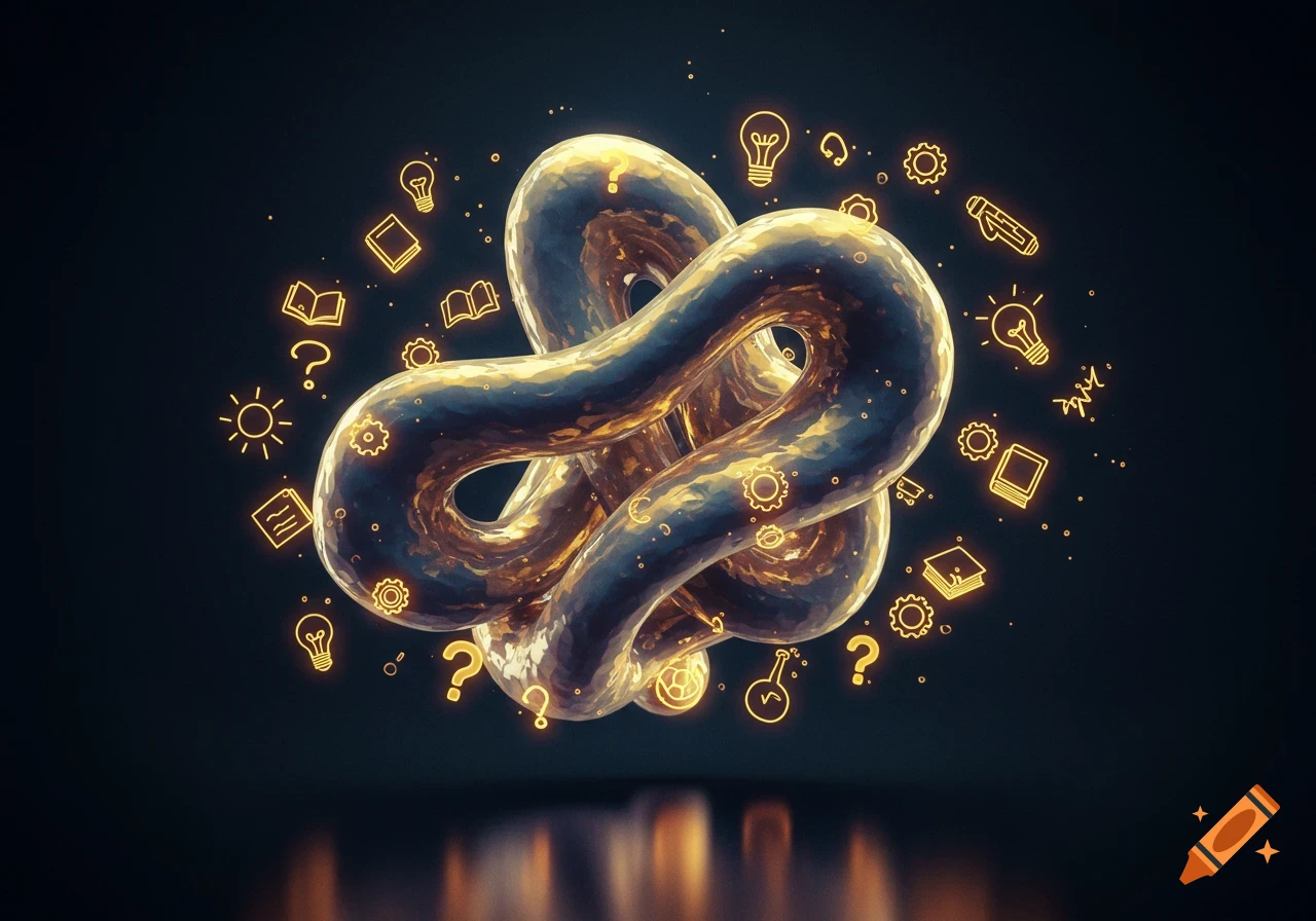 A lock of dark brown hair twisted into a perfect question mark on a ...