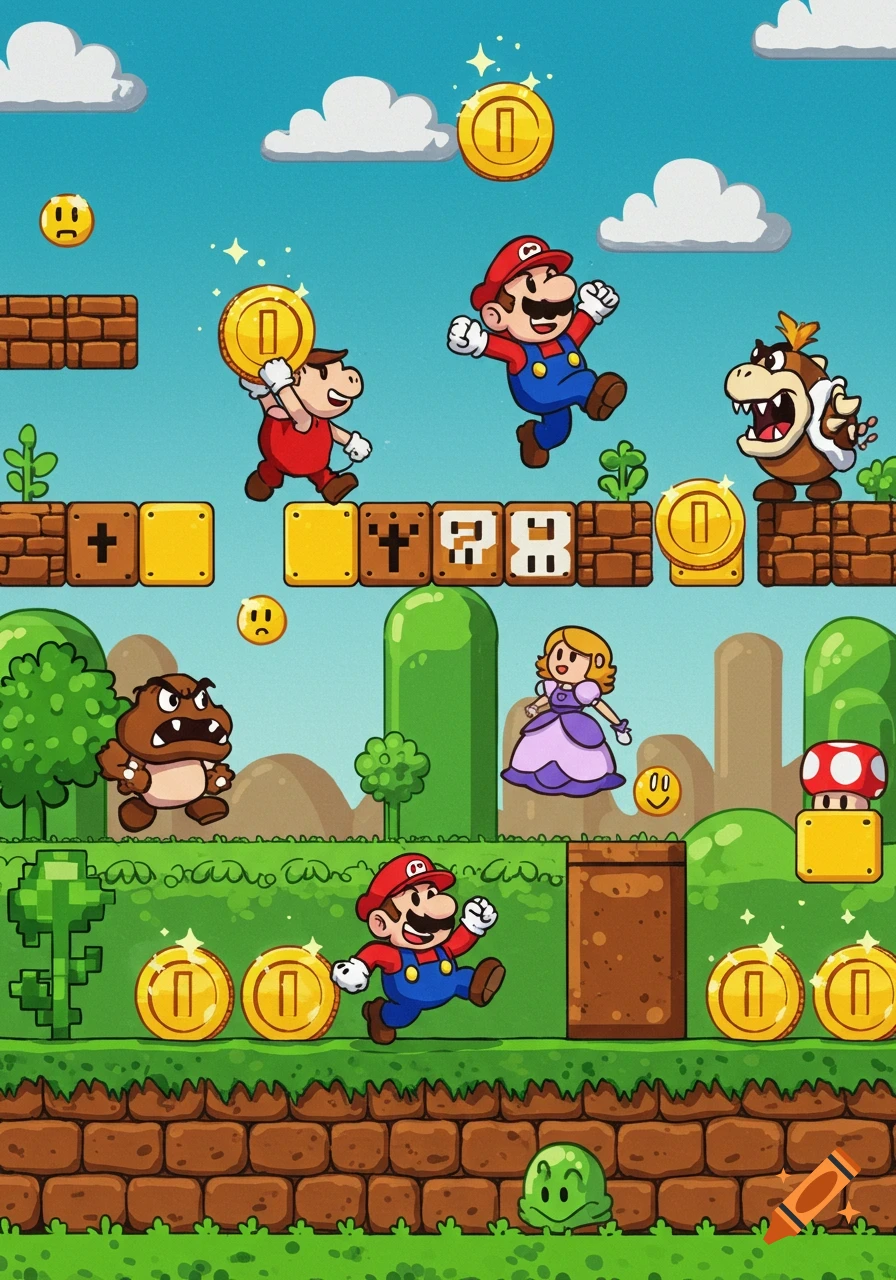 Super+mario+bros+1+bowser+sprite created on Craiyon