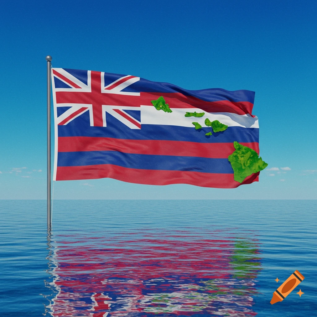 Photorealistic Texas flag waving over a green landscape with a clear ...