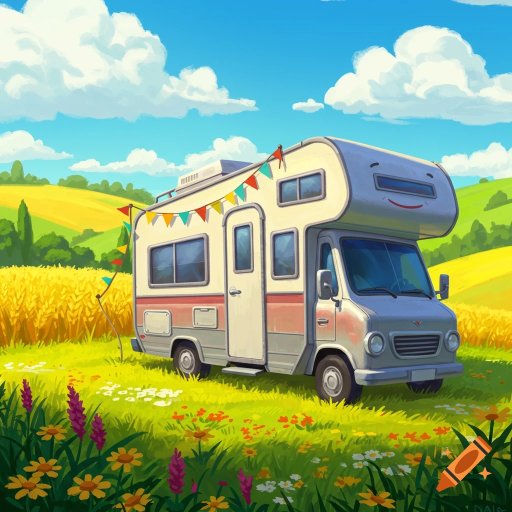 Vintage tropical bus travel agency logo from the 1990s on Craiyon