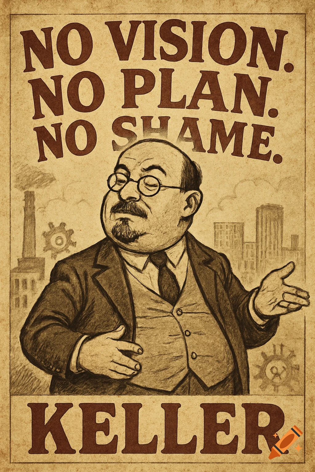 Vintage campaign poster of William Henry Harrison next to a log cabin ...