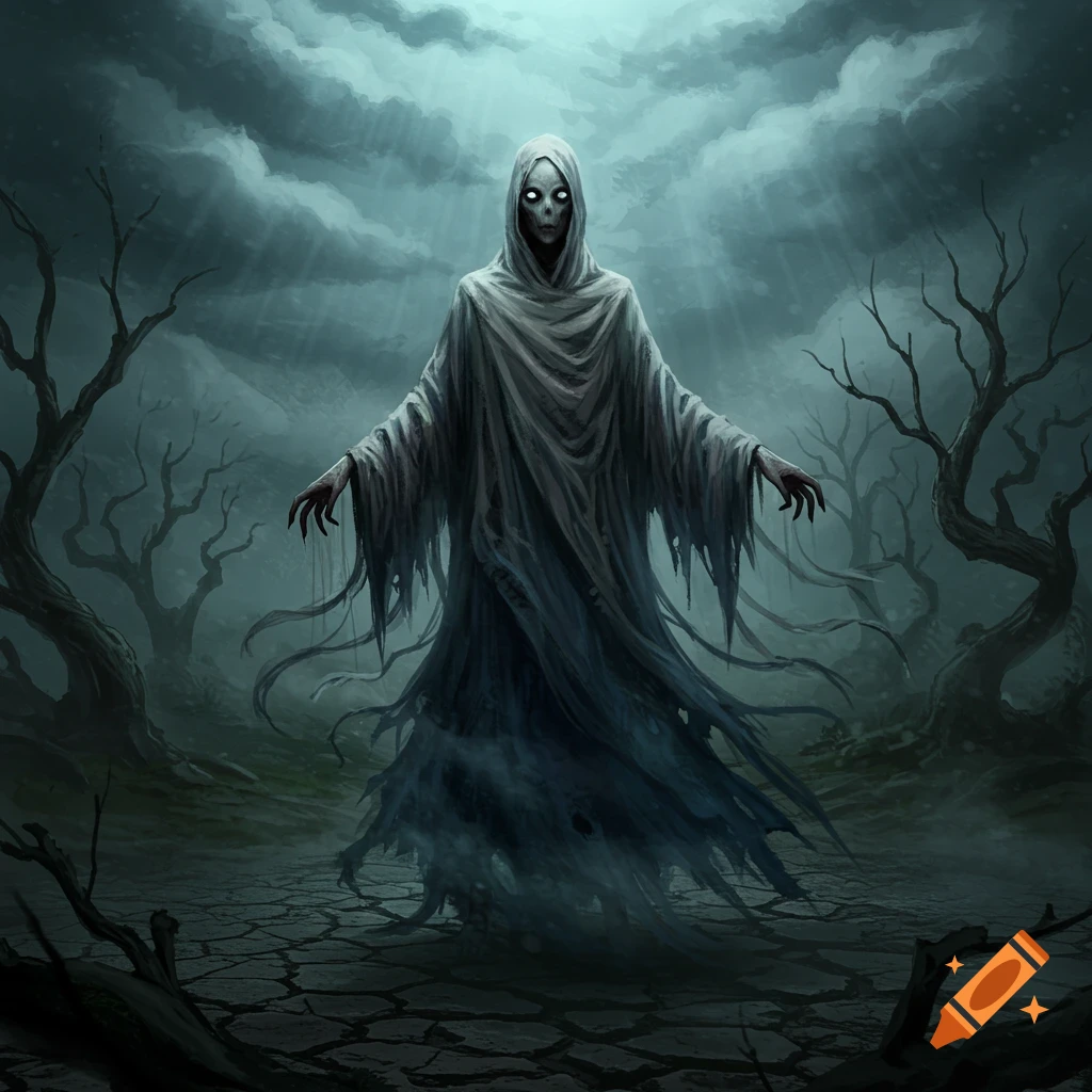 Halloween ghost with lizard on Craiyon