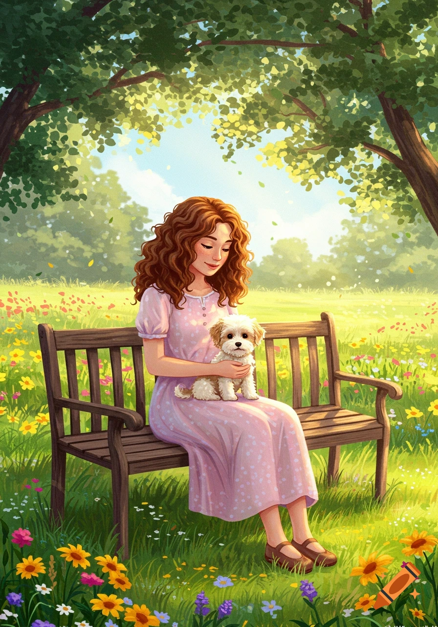 Cartoon illustration of a worried teenage girl with a backpack looking ...