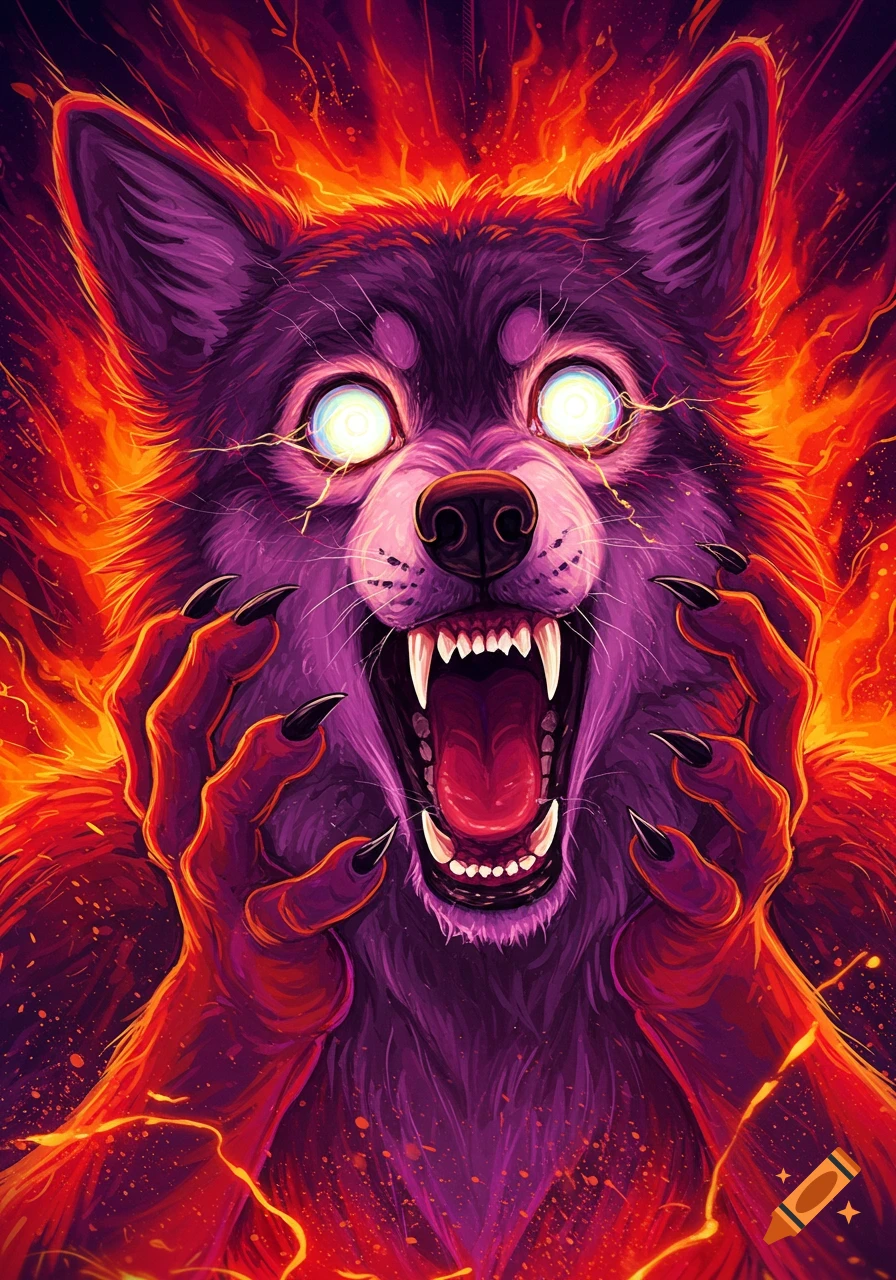 Wolf+bang+cartoon created on Craiyon