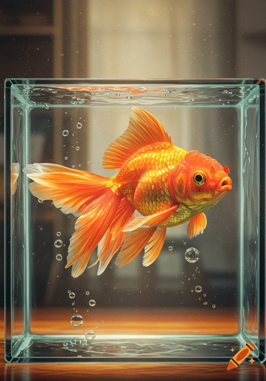 Two white and blue koi fish form a circular yin-yang symbol with an ...