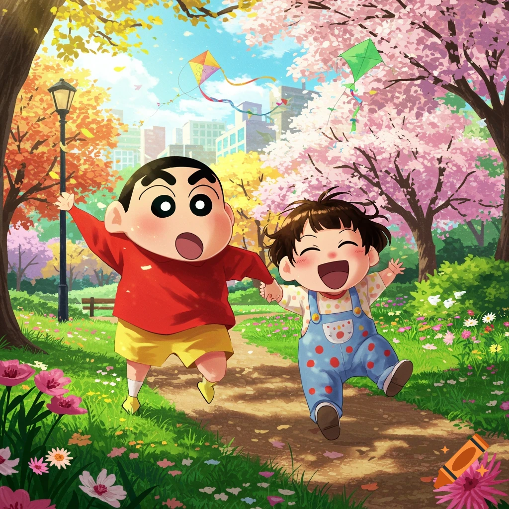 Cute cartoon invitation card featuring Snow White and Shin-chan ...